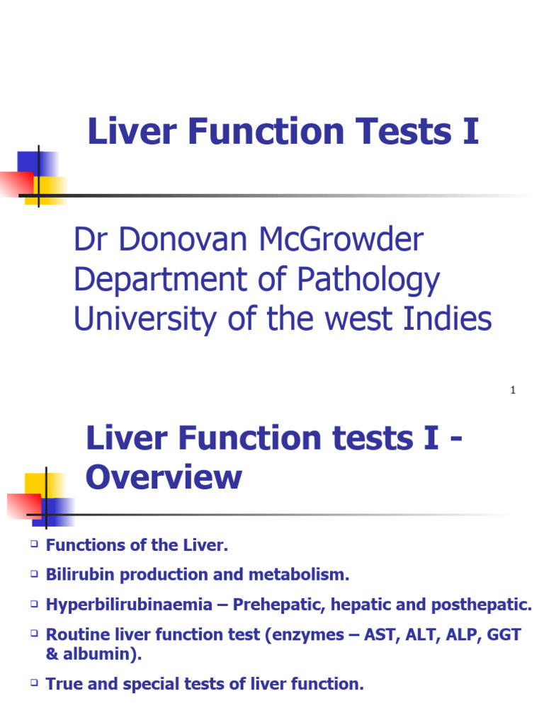 Liver Function Tests Overview | PDF | Alanine Transaminase | Liver