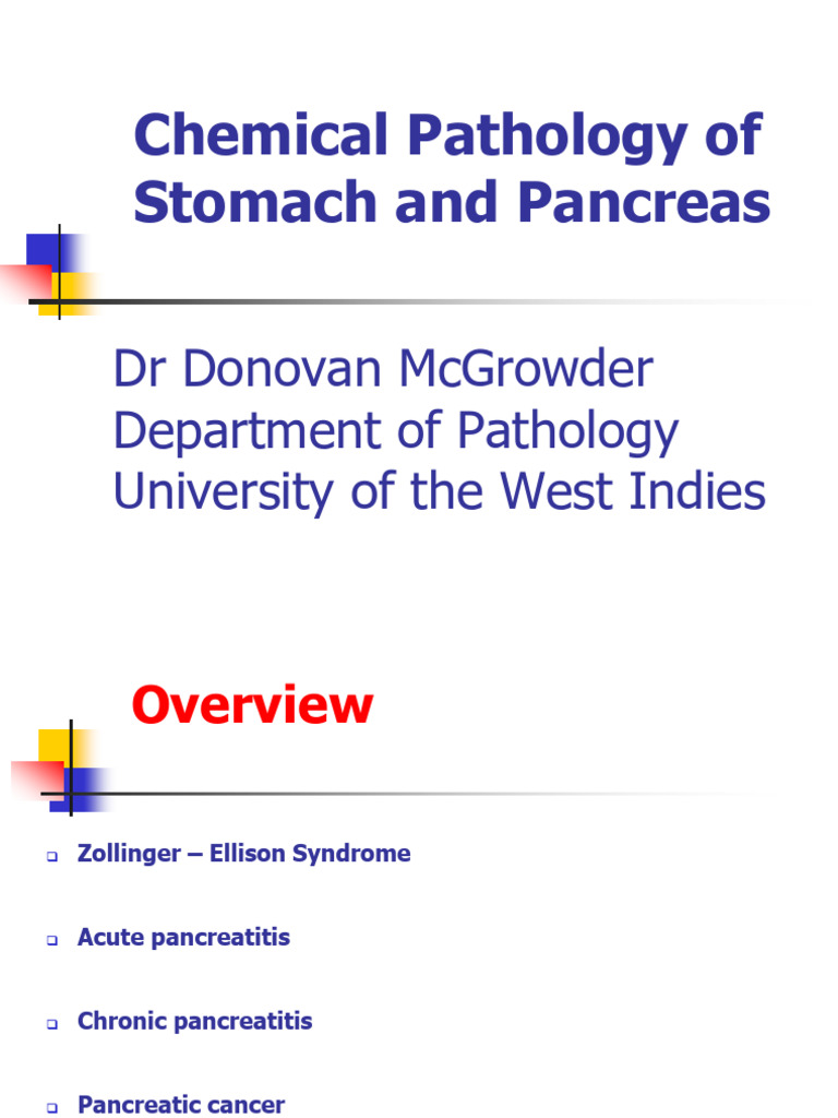 Chemical Pathology of The Stomach Pancreas | PDF | Pancreas | Stomach