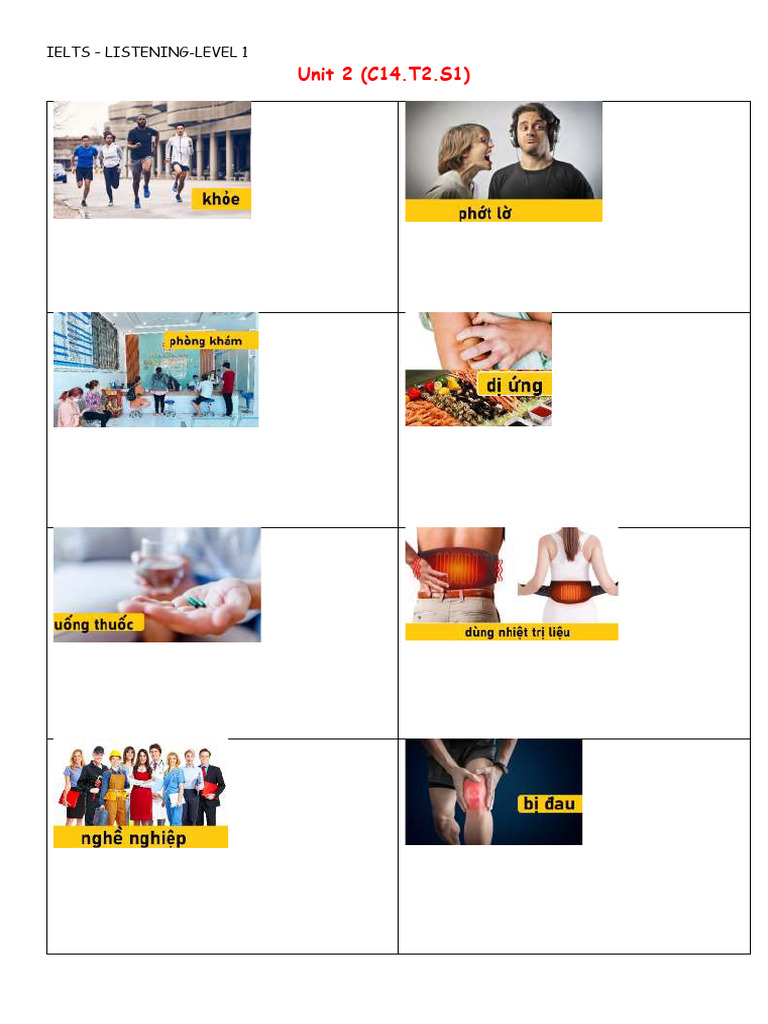 IELTS LISTENING LEVEL 1 (FILLING) (Unit 2) | PDF | International ...