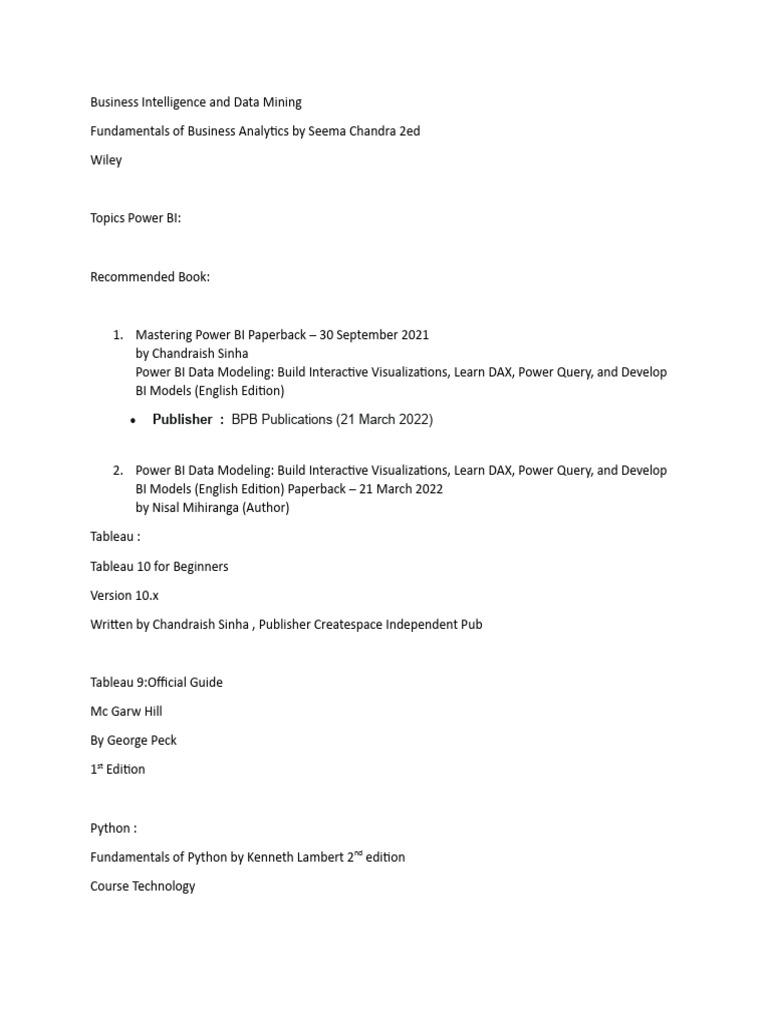 Business Intelligence and Data Mining | PDF