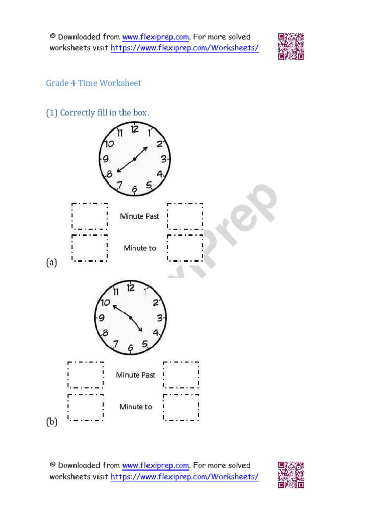 Grade 4 Time | PDF | Units Of Measurement | Spacetime