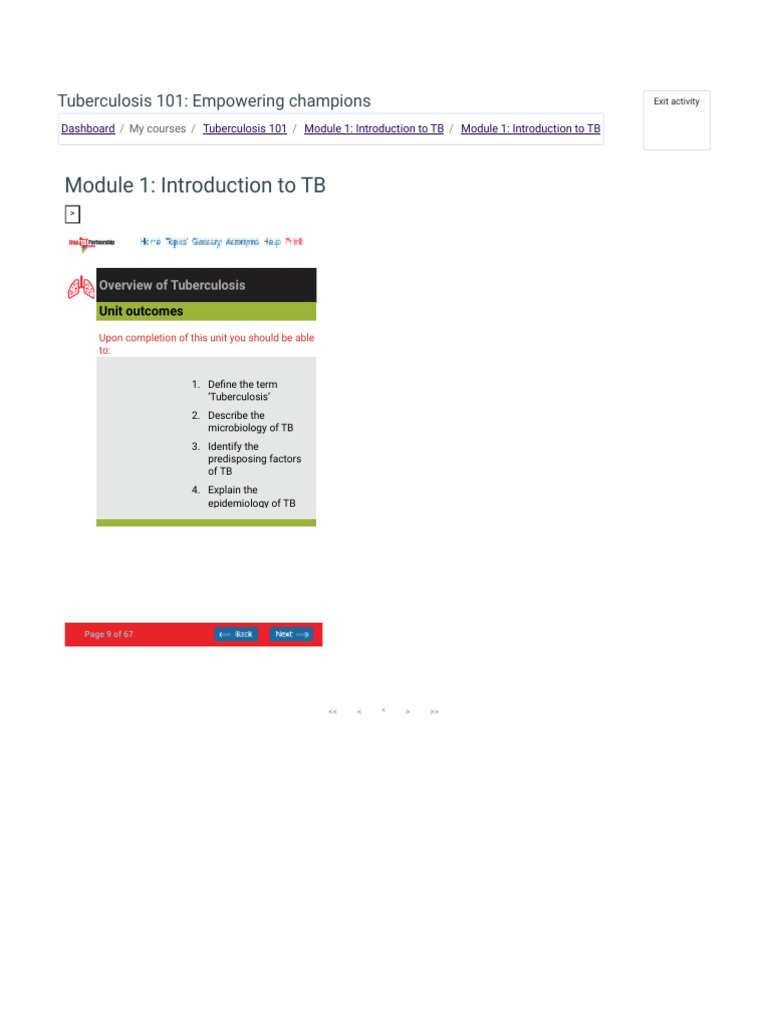 Tuberculosis 101 - Module 1 - Introduction To TB | PDF
