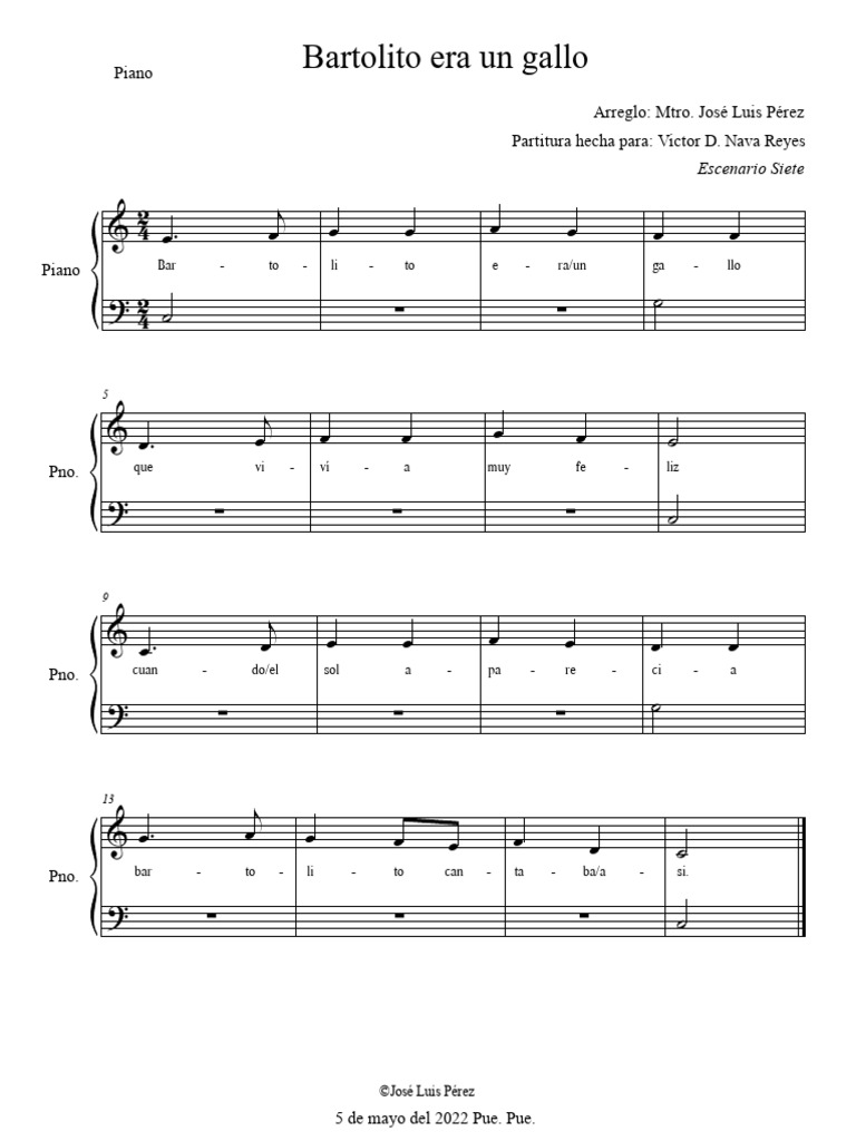 Bartolito Era Un Gallo | PDF