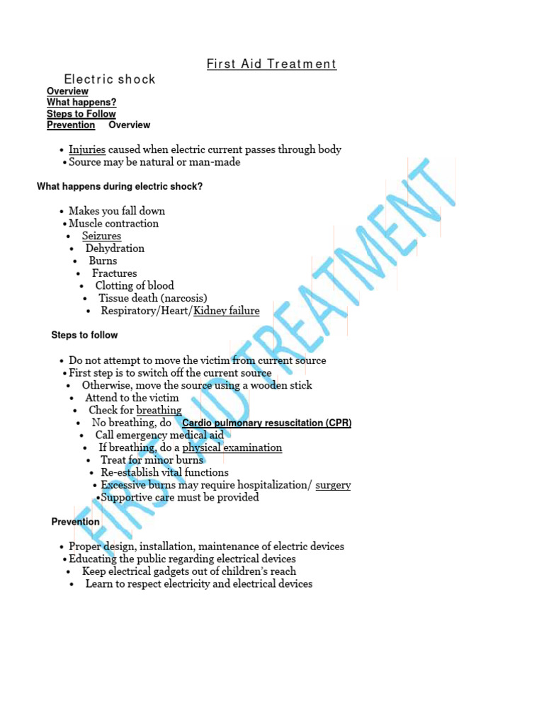 First Aid Treatments | Download Free PDF | Cardiopulmonary ...