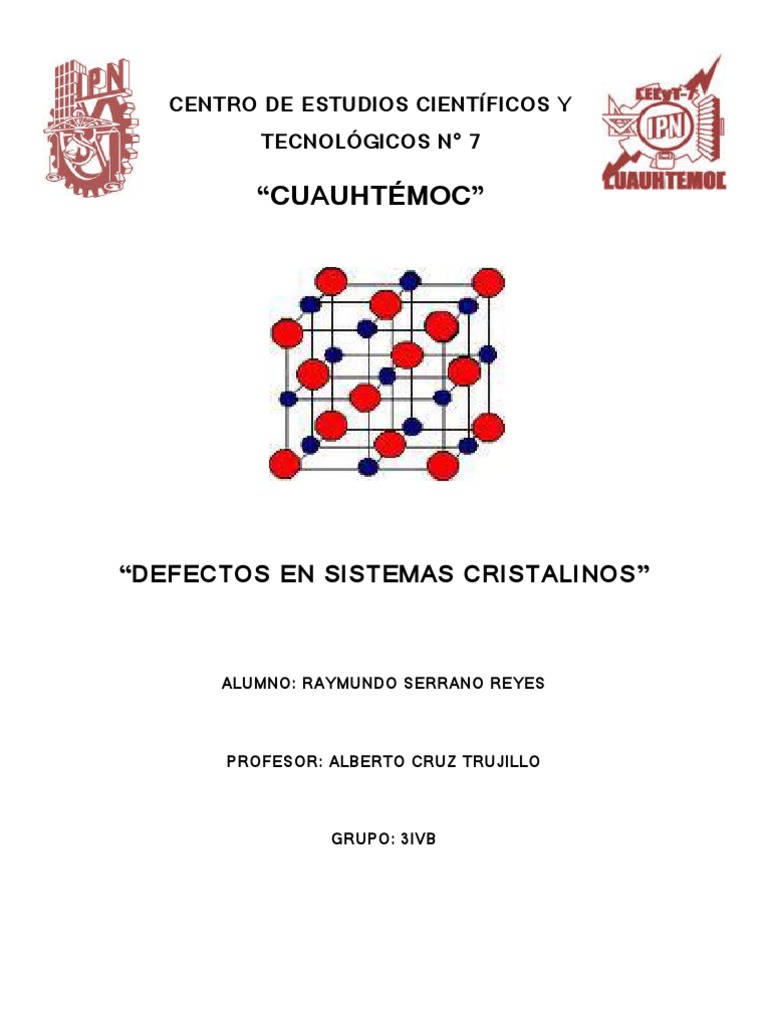 Defectos Sistemas Cristalinos | PDF | Dislocación | Rieles