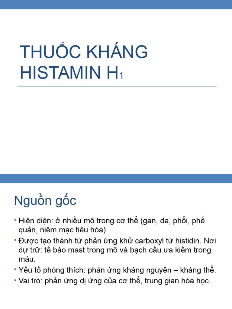 THUỐC KHÁNG HISTAMIN H1 | PDF