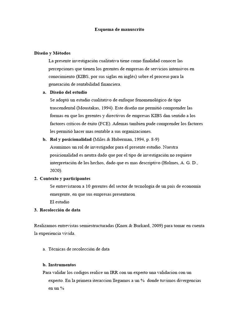 Esquema de Manuscrito | PDF | Negocios