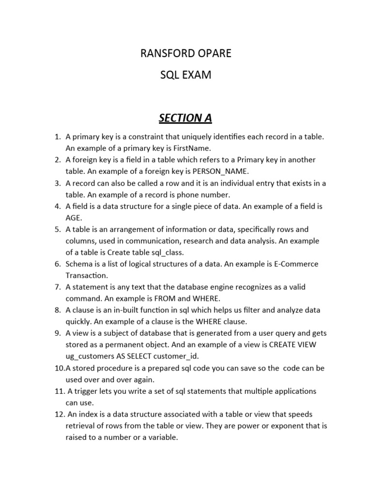 Ki Final Exam | PDF | Relational Database | Databases