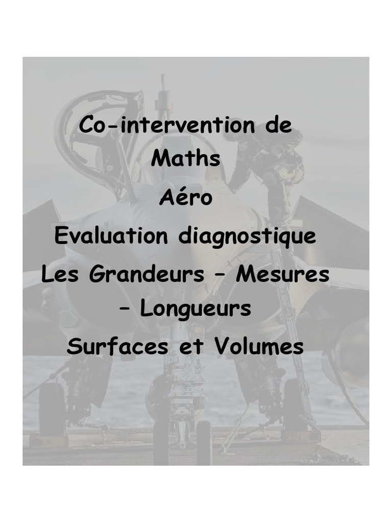 Eval Math Co-Intervention N°1 Grandeurs-Mesures-Longueurs - Volumes ...