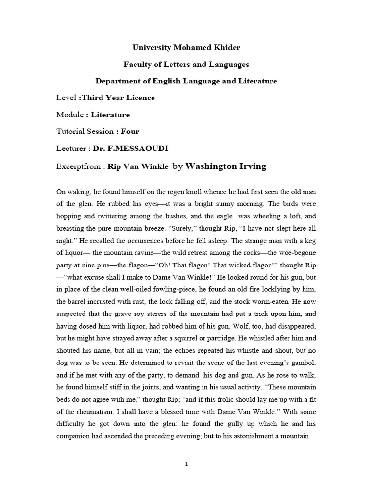 Fourth Tutorial Session In Literature Pdf 