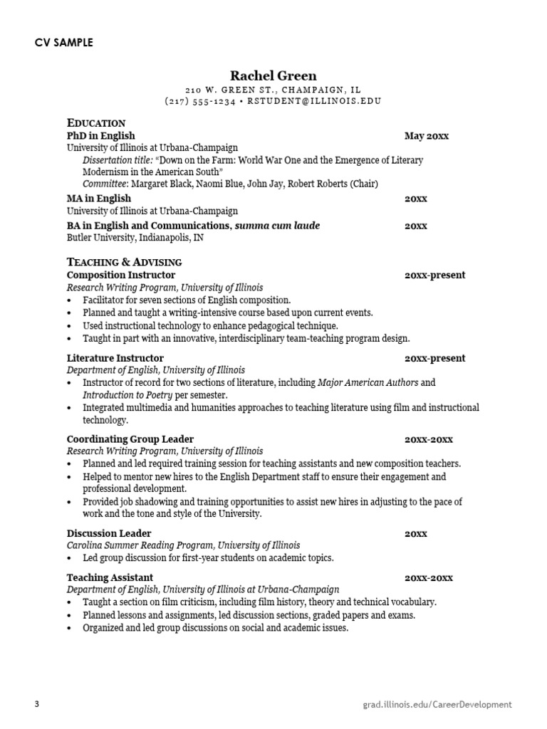 Cv Samples | PDF