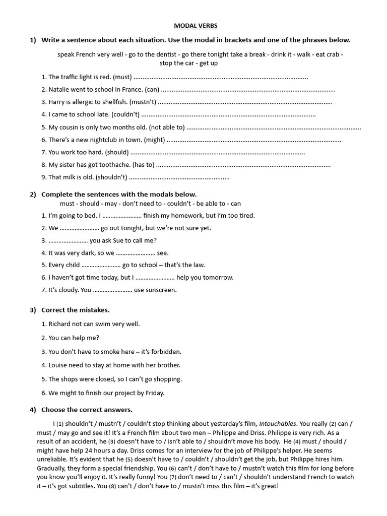 15 12 2023 Review Modal Verbs Tenses | PDF | Grammar | Linguistics