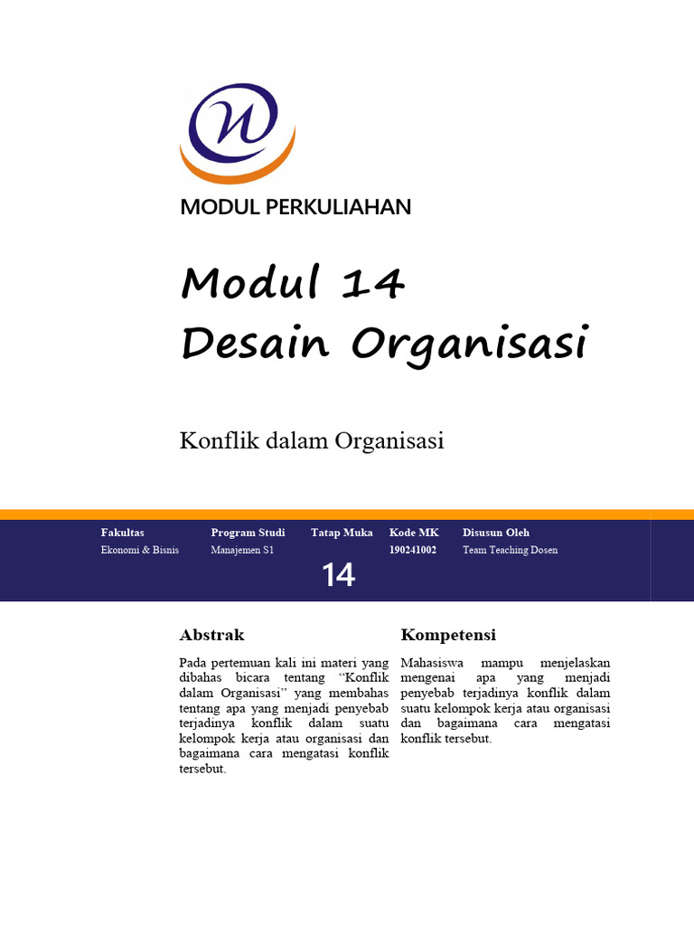 Modul Desain Organisasi-14 | PDF