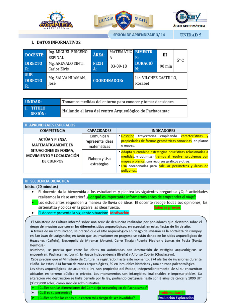 Mat-U5-Sesion 03 | PDF | Evaluación