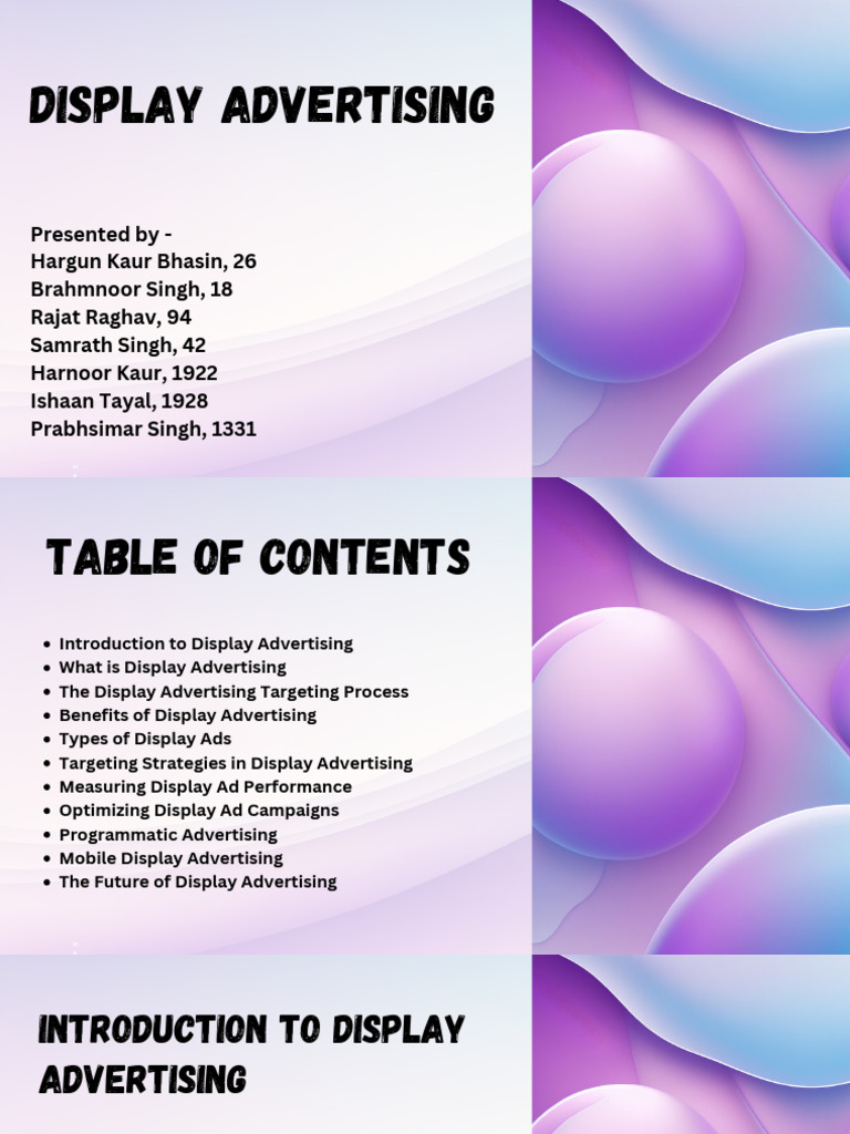 Introduction To Display Advertising | PDF | Advertising | Online ...