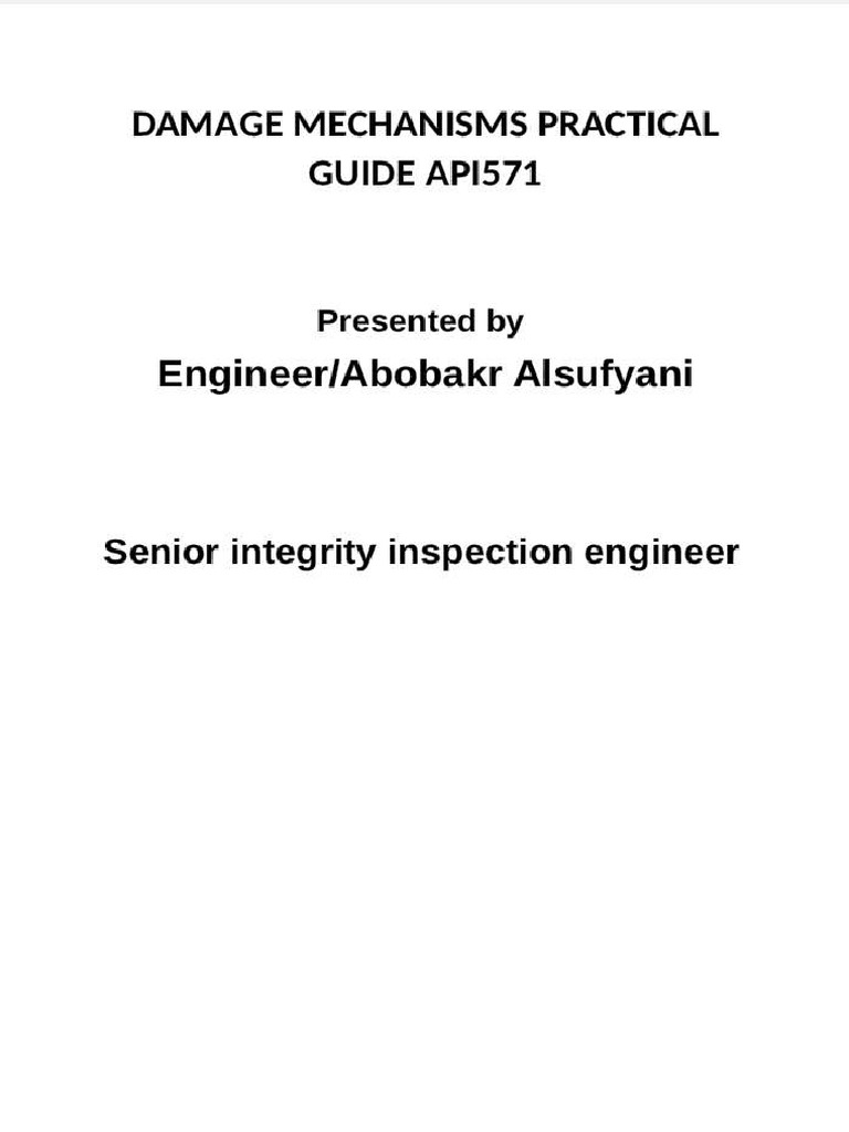 Damage Mechanisms Practical API571 | PDF