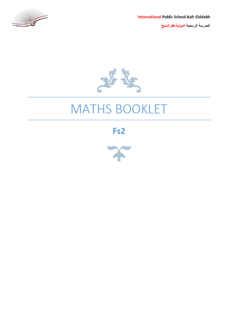 Maths Booklet | PDF