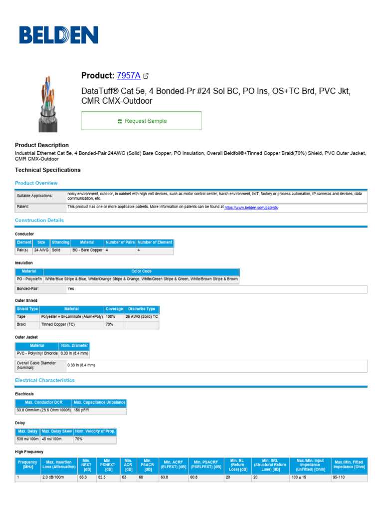 7957A_techdata | PDF | Electronics | Electricity