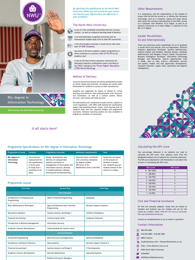 NWU Distance Learning BSC IT | PDF | Computer Programming | Databases
