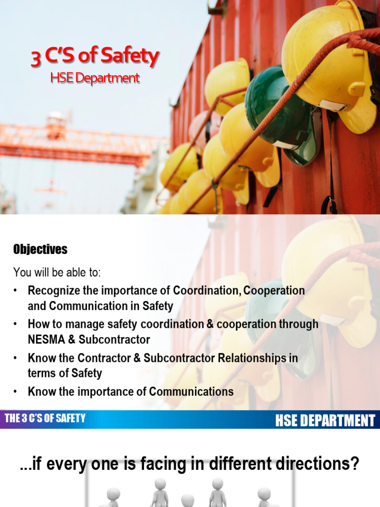 3 C's of Safety: Coordination, Cooperation, Communication | PDF ...