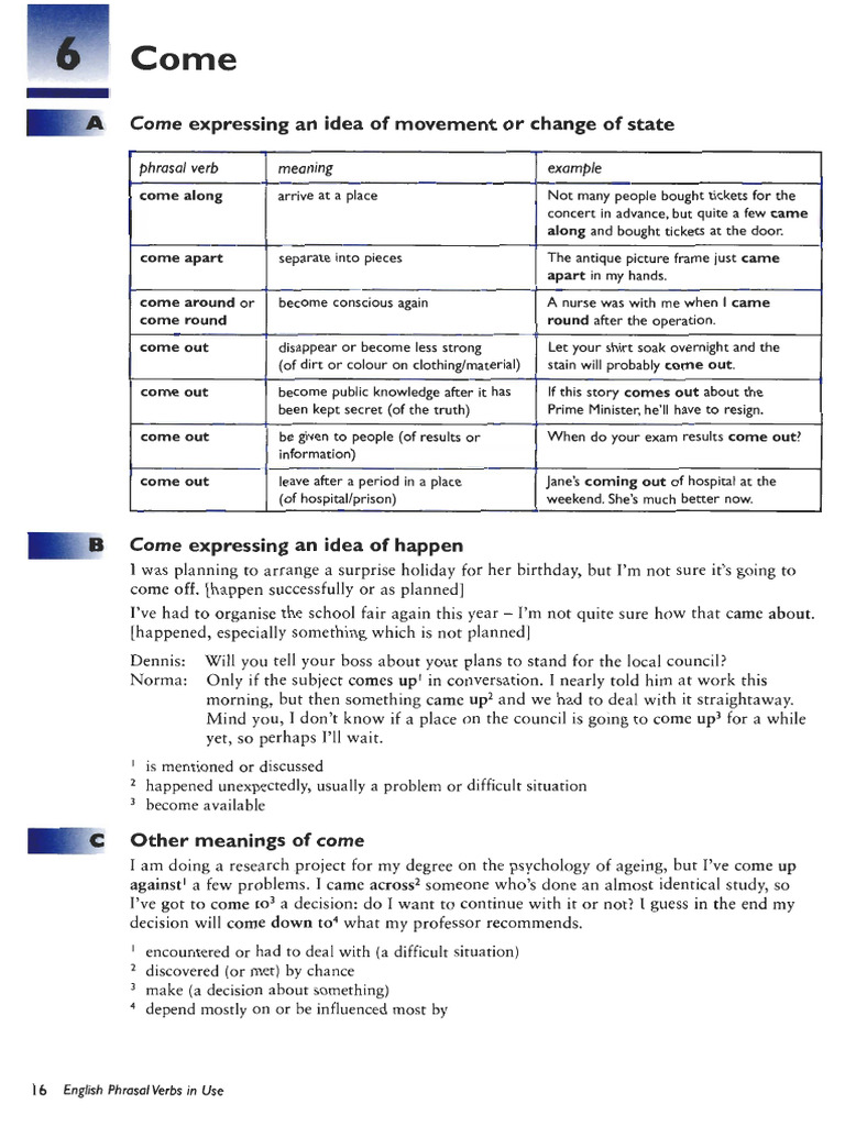 English Phrasal Verbs in Use Units 6-12 | PDF