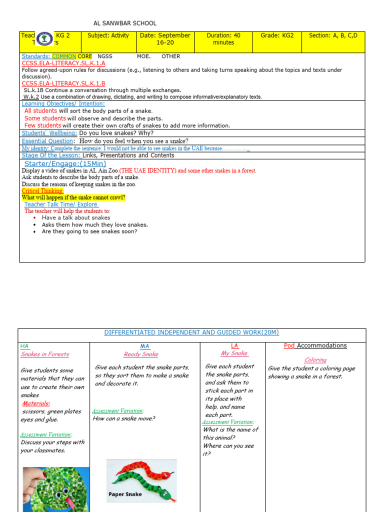 KG2 Activity WEEk 3 | PDF | Pedagogy | Education Theory