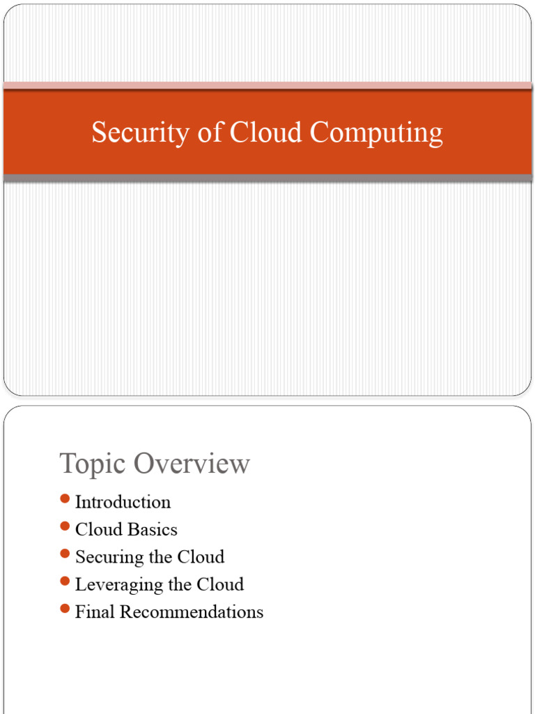 Cloud Security | PDF | Cloud Computing | Security