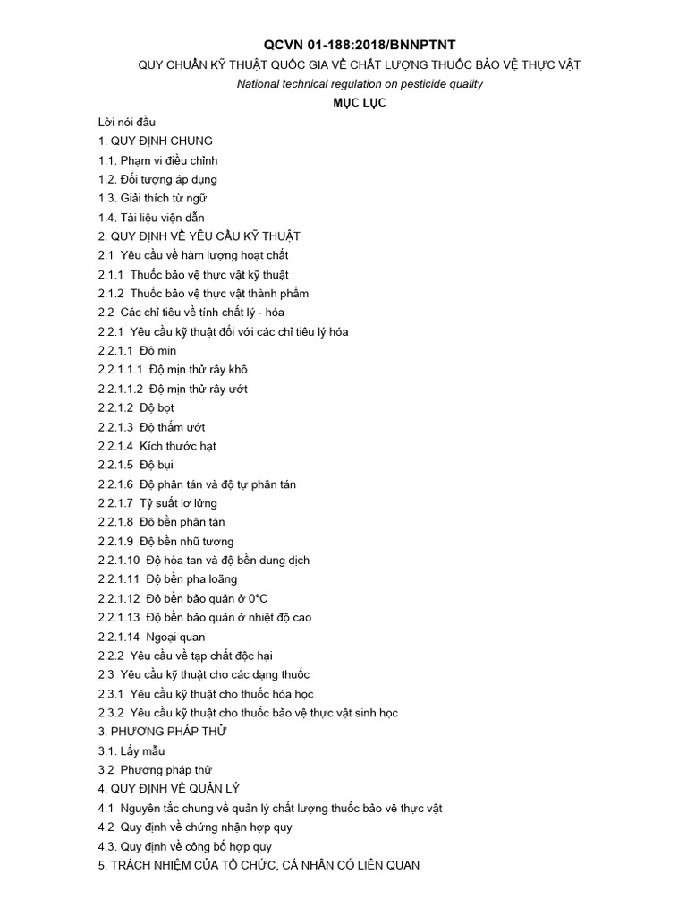 Quy chuẩn Việt Nam-QCVN 01-188 - 2018-BNNPTNT | PDF