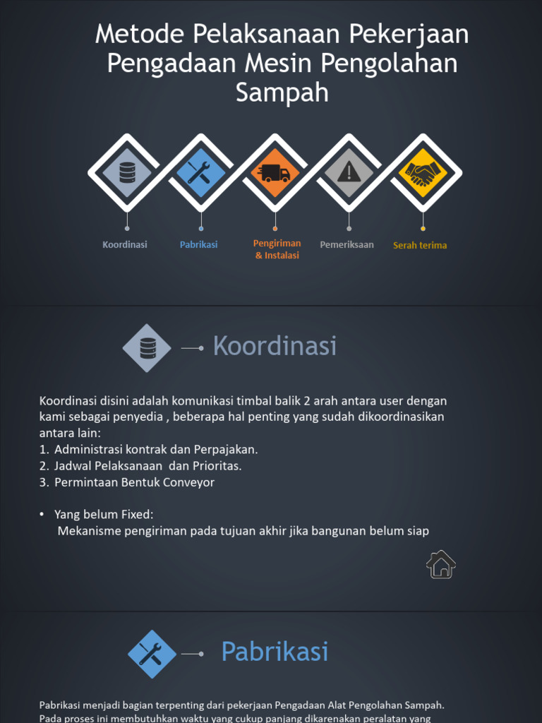 Metode Pelaksanaan Pekerjaan Pengadaan Pengolahan Sampah | PDF ...