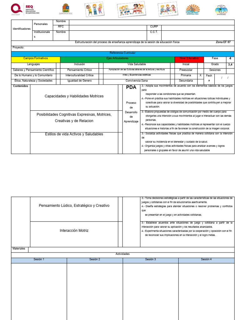 PLAN ANALITICO FASE 4 PRIMARIA ZONA 07 | Descargar gratis PDF | Aprendizaje | Educación de la ...