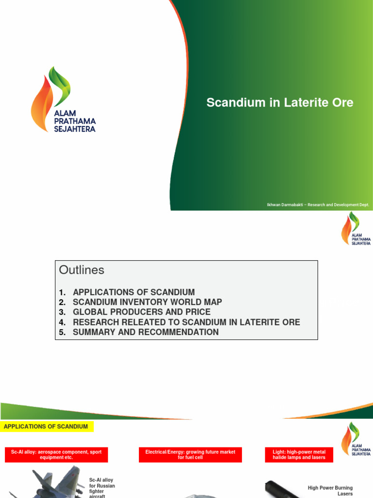 Scandium in Laterite Ore | PDF | Nickel | Ore