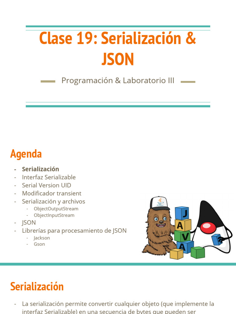 Clase 19 - Serialización - JSON | PDF | Json | Biblioteca (informática) Clase 19 - Serialización - JSON | PDF | Json | Biblioteca (informática)