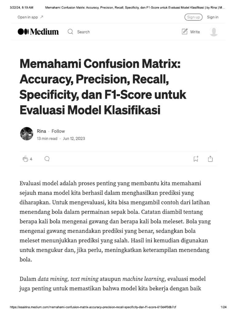 confusion matrix | PDF