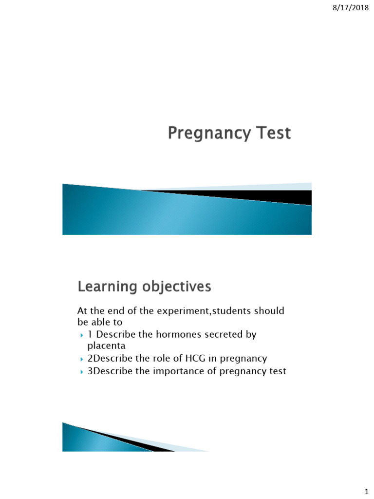 Pregnancy Test | Download Free PDF | Human Chorionic Gonadotropin ...