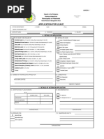 CS Form No. 6, Revised 2020 (Application For Leave) (Secured) | PDF