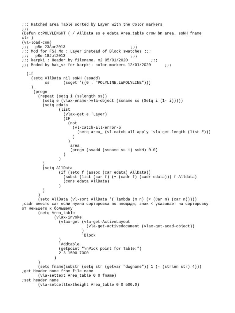 Lenght of Each Polyline by Layerwise in Table | PDF | Computers | Technology & Engineering