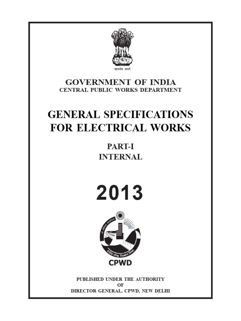 General Specification For Ele Power CPWD | Download Free PDF ...