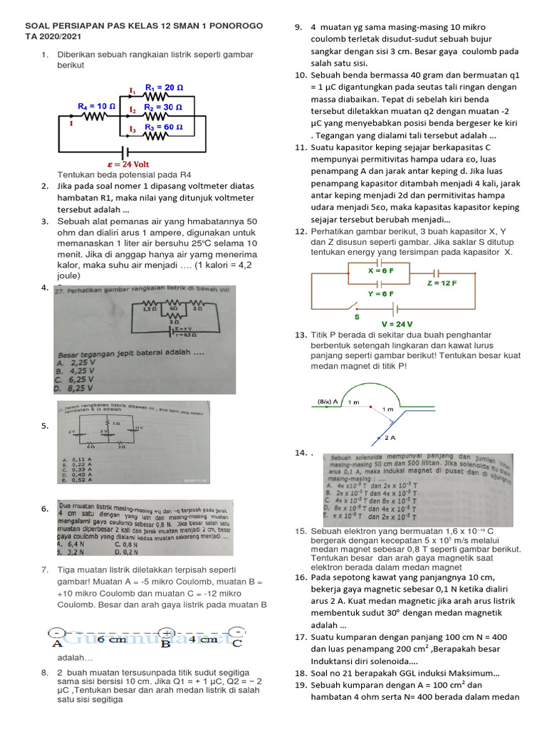 Pas Fis 12 Sma Sem 1 Smaza | PDF
