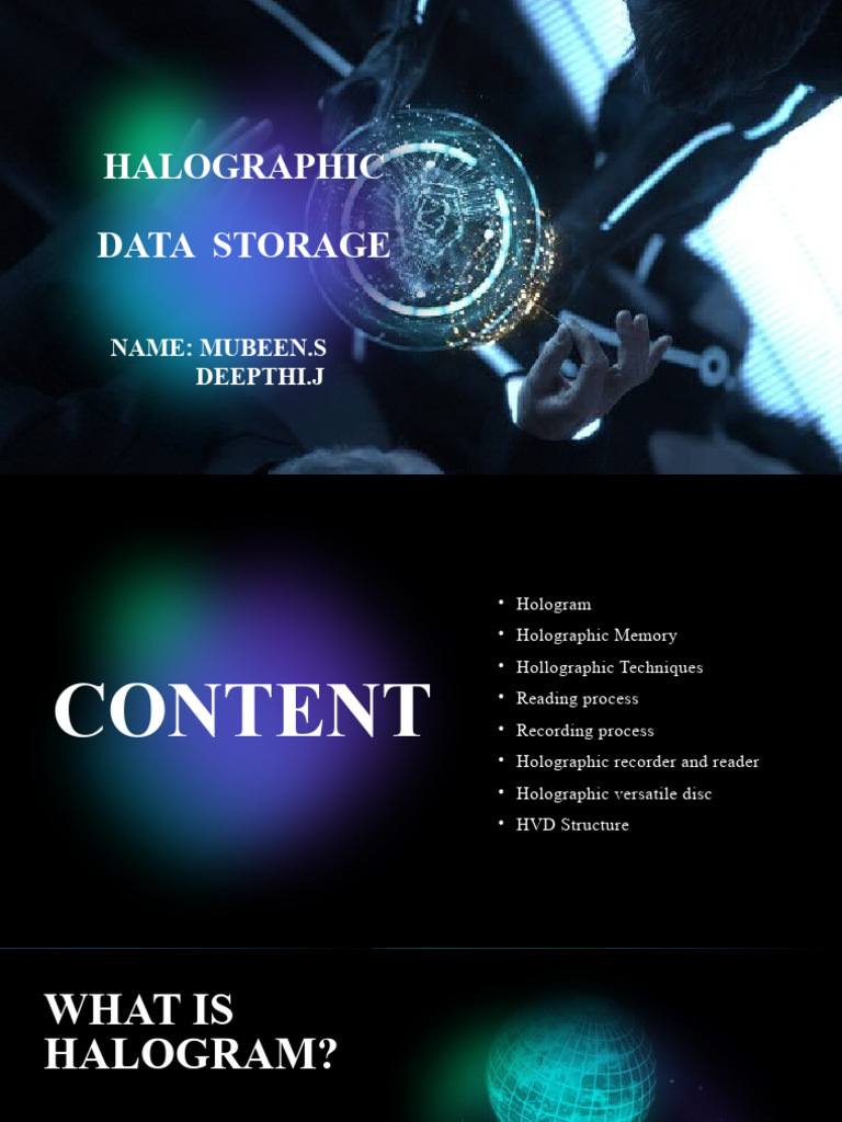 Halographic Data Storage | PDF | Holography | Physical Sciences