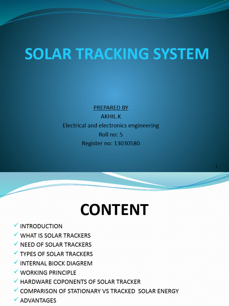 Solartrackingsystem 160325184948 | PDF | Photovoltaics | Equipment