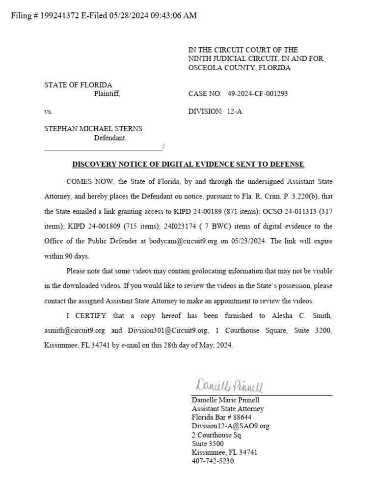 Discovery Notice of Digital Evidence Sent To Defense | PDF | Law