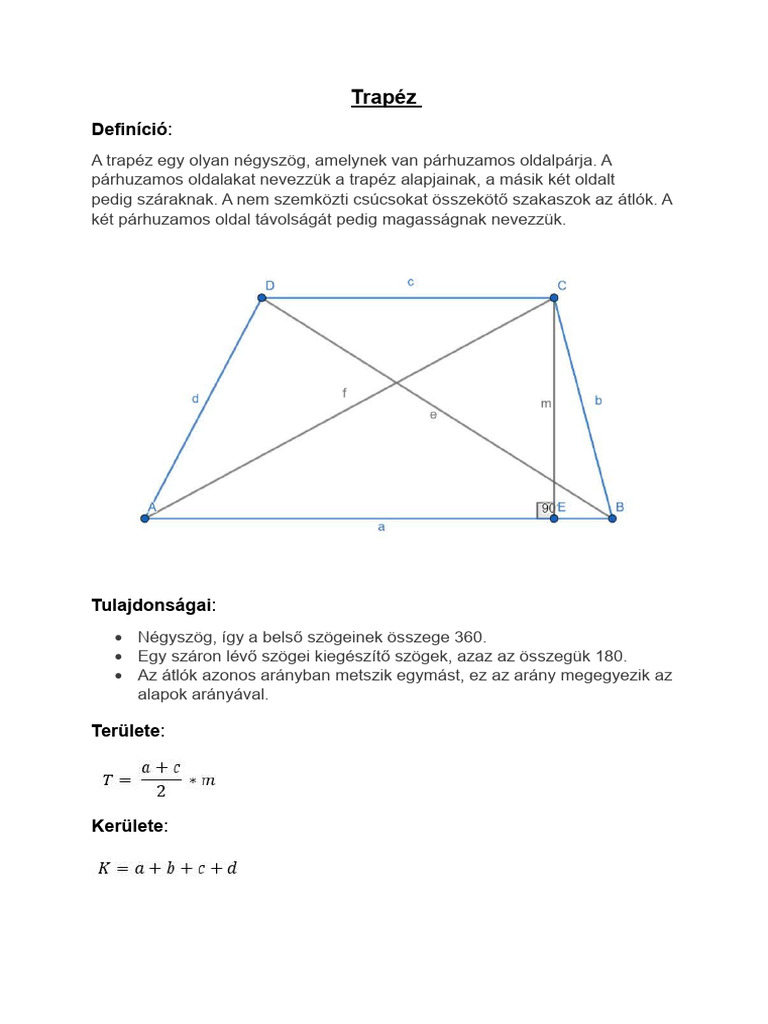 Trapéz 2 | PDF