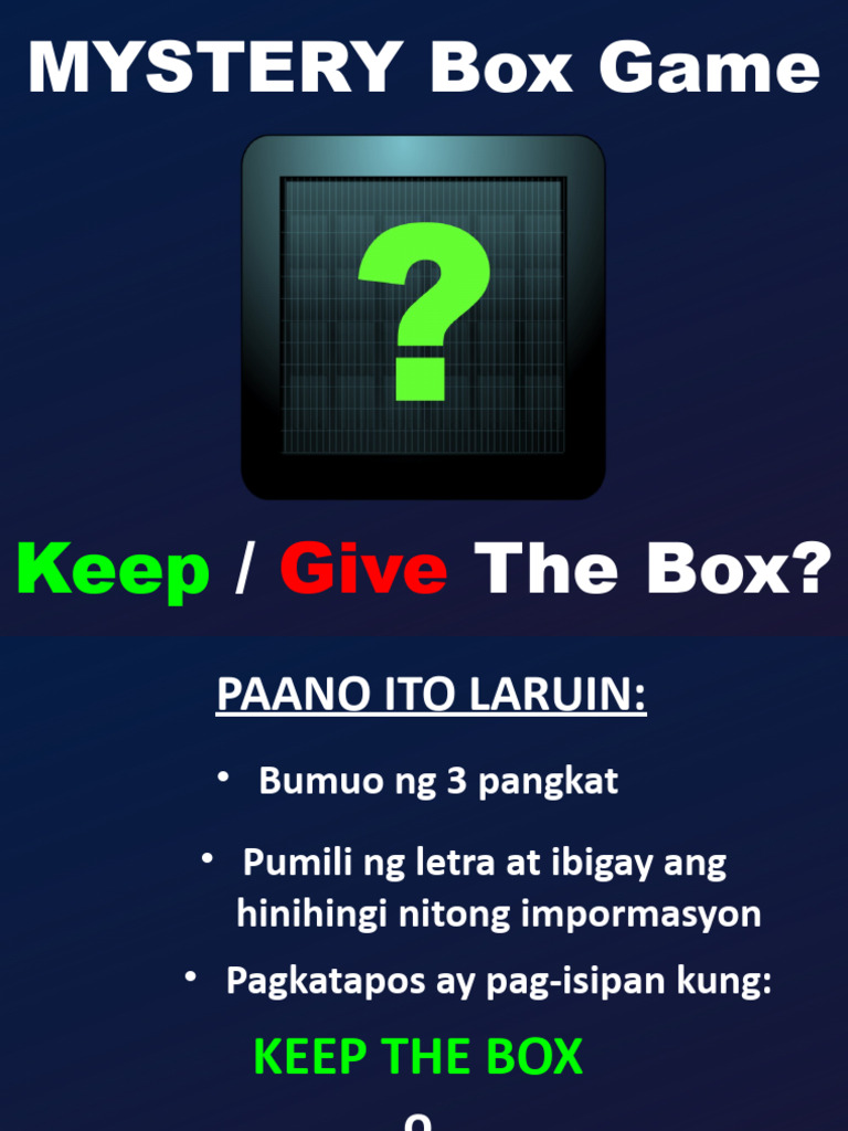 Mystery Box GRADE 9 | PDF