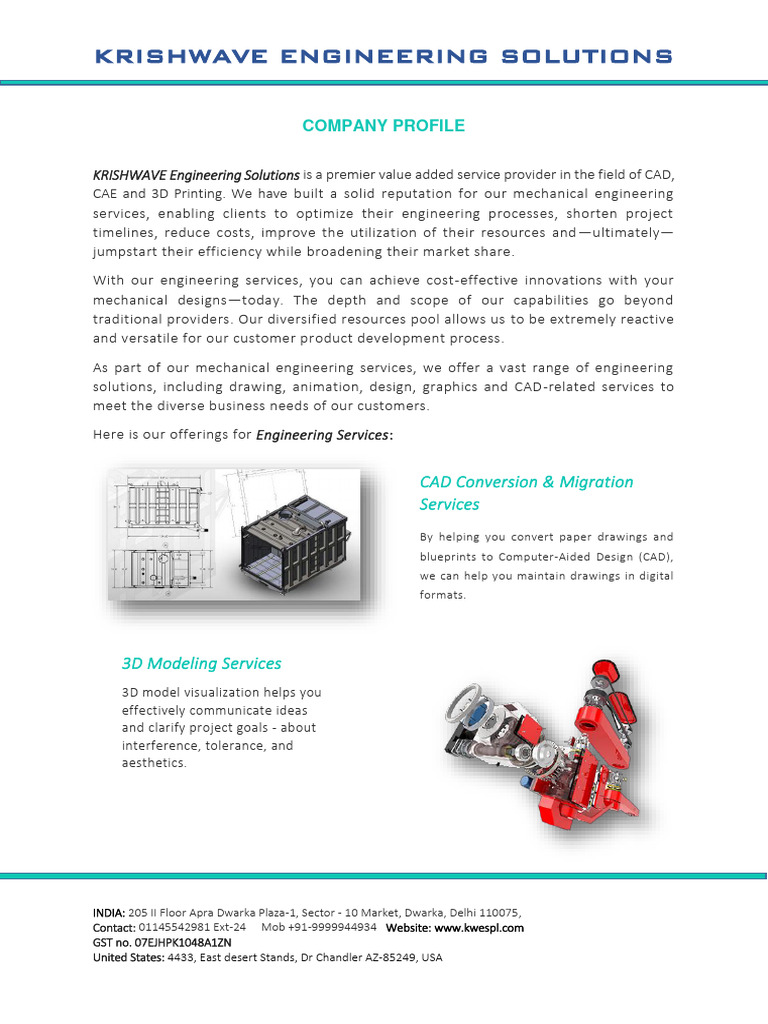 COMPANY PROFILE of Krishwave For ES | PDF | Engineering | Mechanical Engineering