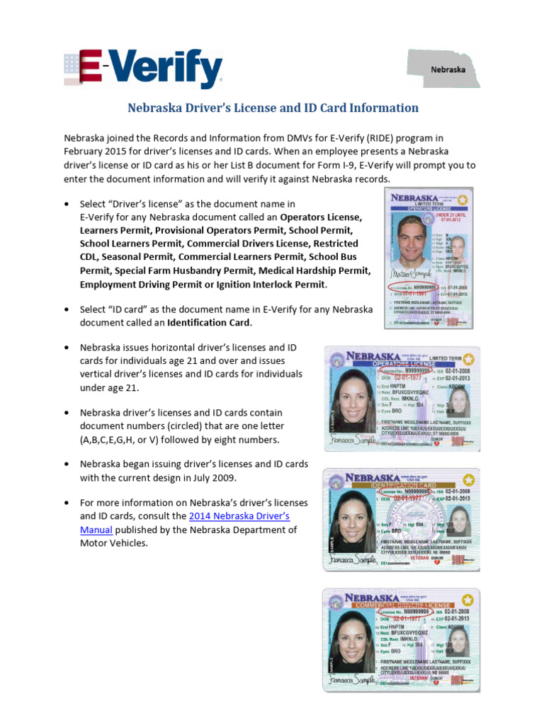 Nebraska Driver's License & ID Guide | PDF