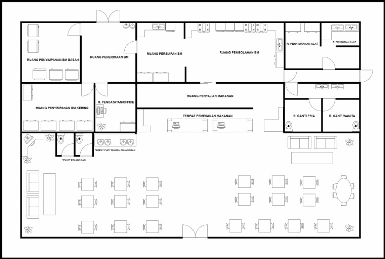 Denah Penyelenggaraan Makanan (Restoran) | PDF