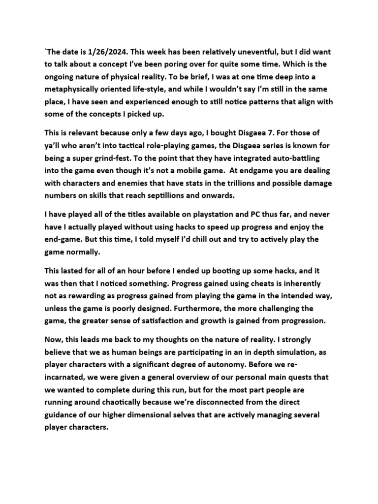 GGv4 Script | PDF | Reality