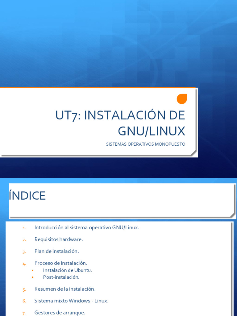 UT7_InstalacionUbuntu | PDF | Arranque | Microsoft Windows