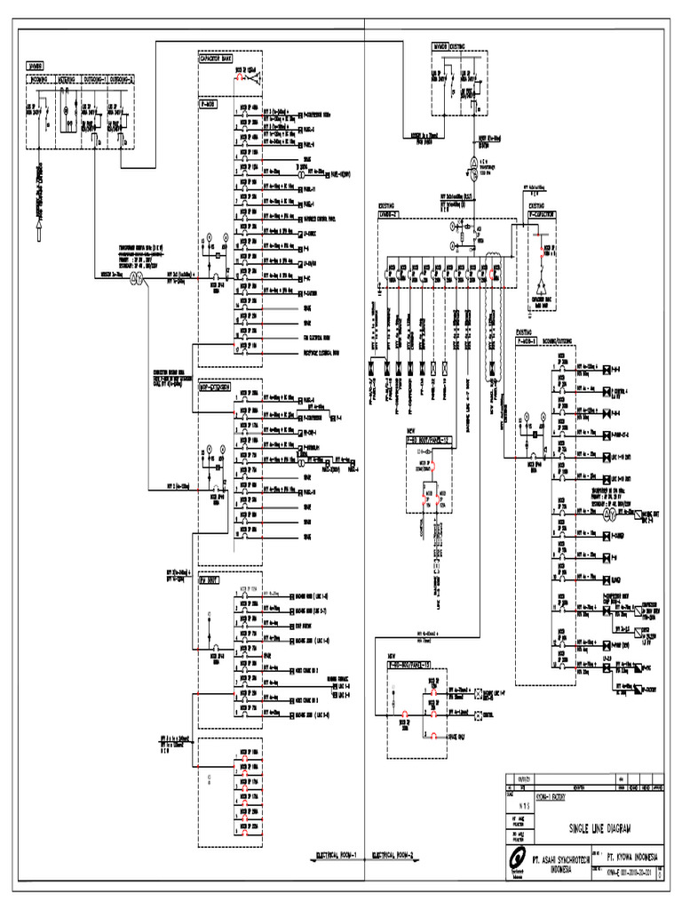 E-001-1 - Single Line Diagram Model | PDF