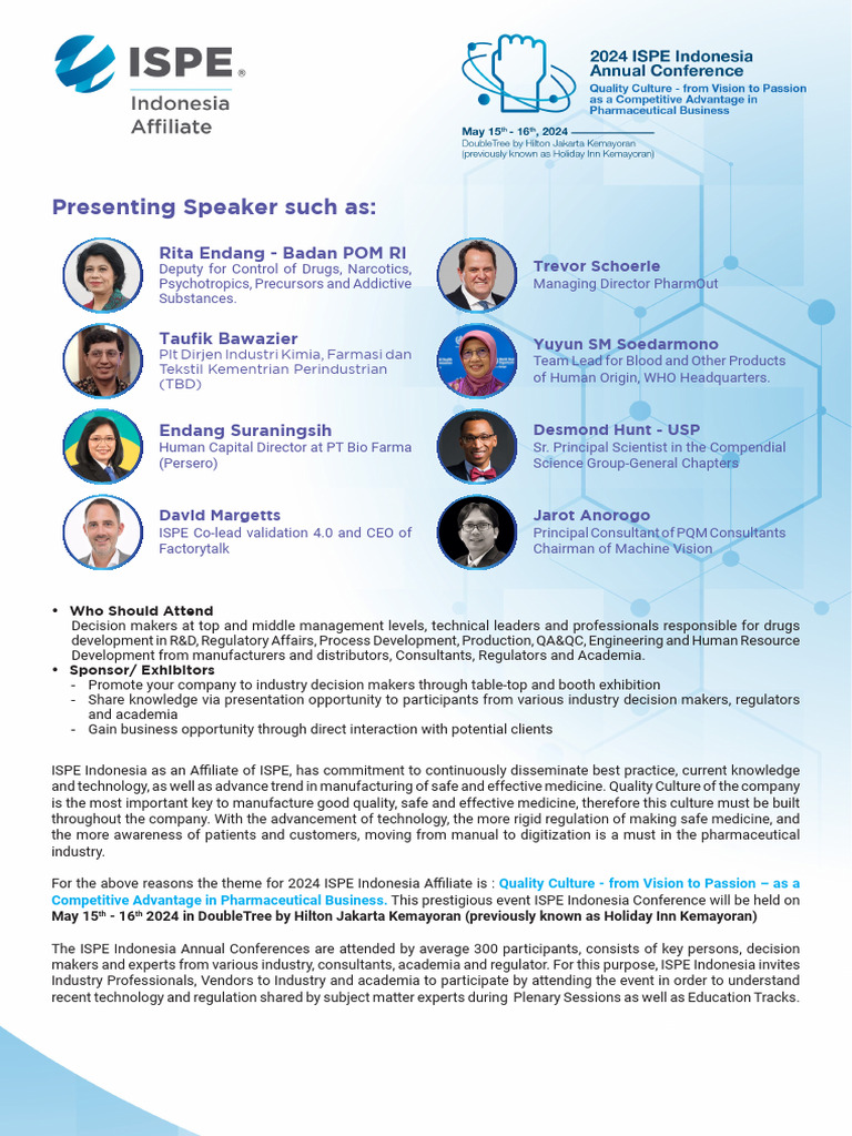 008 D Flyer SPEAKER ISPE 2024 | PDF | Business | Wellness